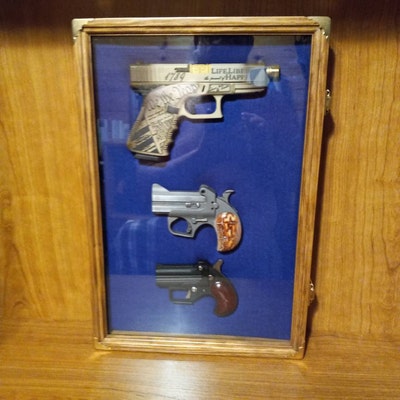 Double Rifle Display Case 44x18x3 Wall Mount Locking - Etsy