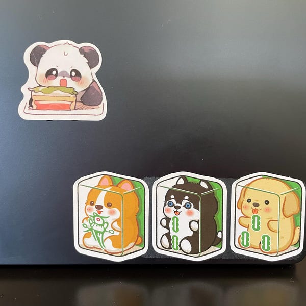 Cute Mahjong Stickers, Animal Stickers, Mahjong, Stickers, Waterproof ...