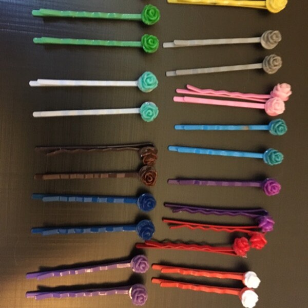 Colored Bobby Pins, Mixed Colors Bobby Pin Blanks, Painted Bobby Pins ...