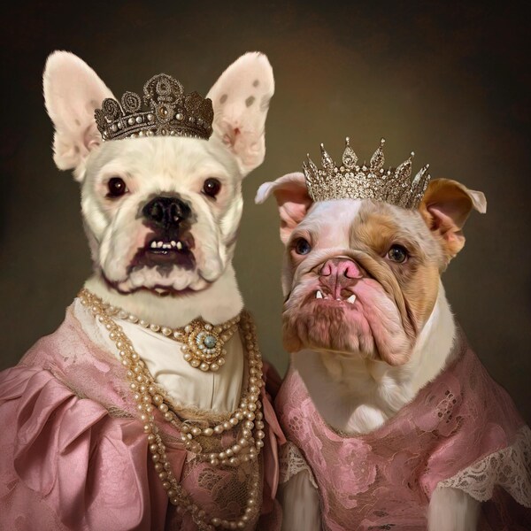 Custom Regal Pet Portrait, Royal Dog Painting, Pet Portrait, Royal Dog ...