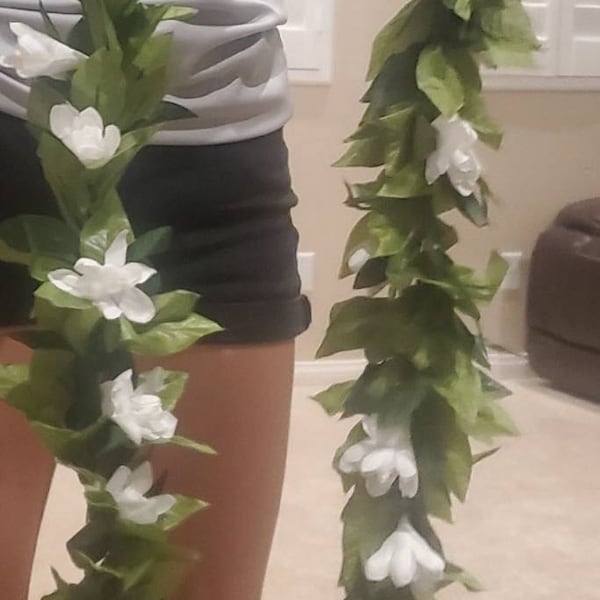 Traditional Maile Lei With White Tuberose (artificial) - Etsy