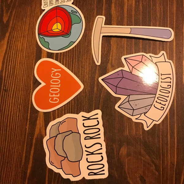 Geology Sticker Pack - Etsy