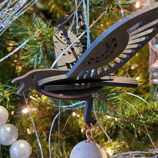 Cornish Crow Decoration Laser Cut / Lasercut Mdf Raven Goth Emo Edgar ...