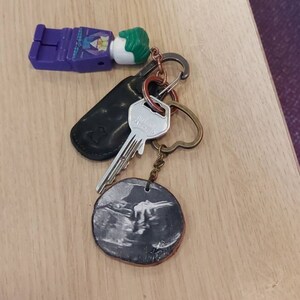 Initial Keyring, Log Slice, Rustic Wedding Favours , Rustic Bridal ...