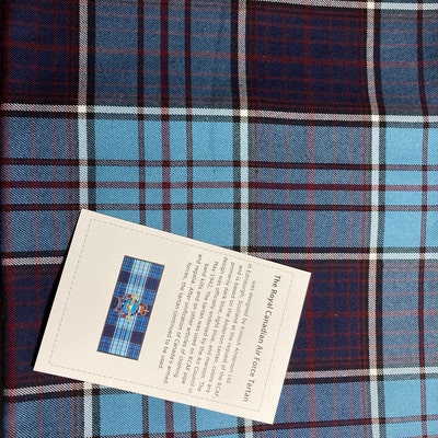 Fabric RCAF Tartan Fabric for Royal Canadian Air Force Shadow Box ...