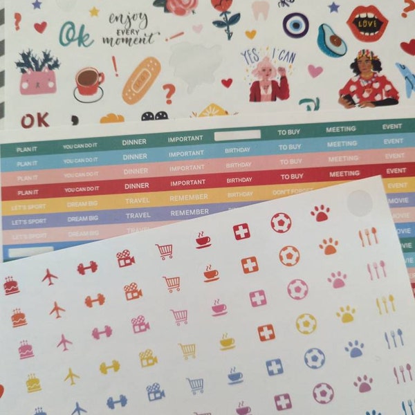 Monthly Calendar Stickers for DIY Planners, Diaries, Journals. 2023 ...
