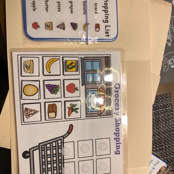 Preschool Pre- Kindergarten Matching Game Bundle: Pretend Play Shopping ...