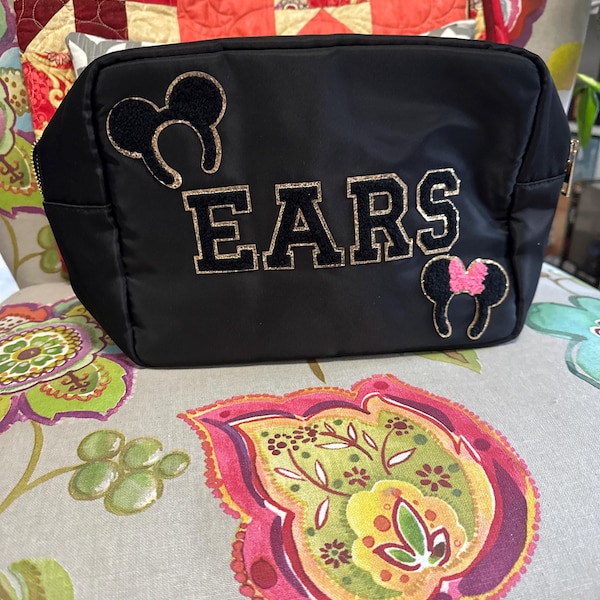 EARS Bag, Magical EARS Bag, XL Nylon Bags, Summer Travel Bags, Nylon Pouch Bags Chenille Patches ...