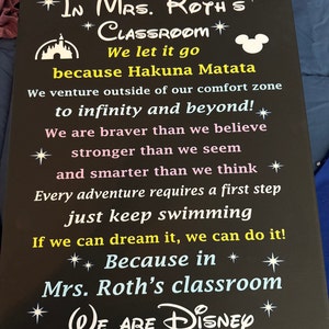 Teacher Gift, Disney Classroom Poster, Teacher Gifts, Teacher Thank You ...