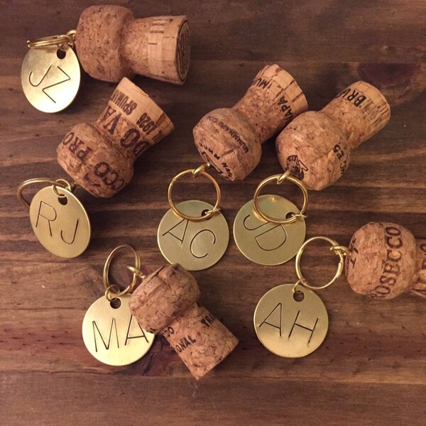 Custom Hand Punched Round Brass Tag - Hand Stamped Key Tag - Hand Made ...