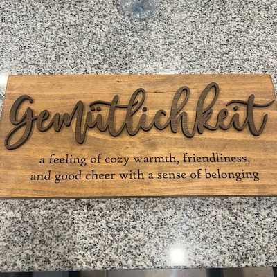 German Sign Wood Sign Pallet Sign Wedding Gift Gemutlichkeit Sign ...