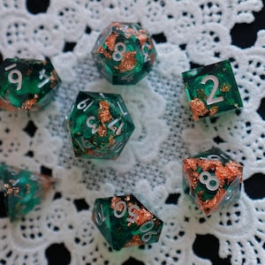 Custom Stone Dnd Dice Set Tiger Eye Dnd Dice Set Sorcerer Dungeons and ...