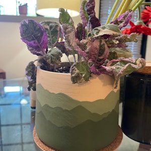 Carved Waves Handmade Ceramic Succulent Pots Clay Pottery - Etsy