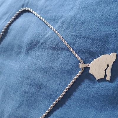 Cuba Map Outline Pendant Necklace cuba Flag Charm Necklace cuban ...