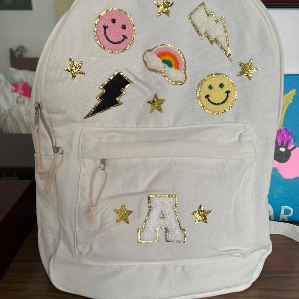 Customizable Backpack | Trendy Patch Backpack | Varsity Letter Backpack ...