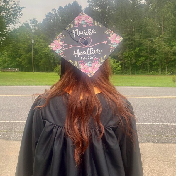 Memorial Modern Personalized Photo Collage Graduation Cap Topper ...