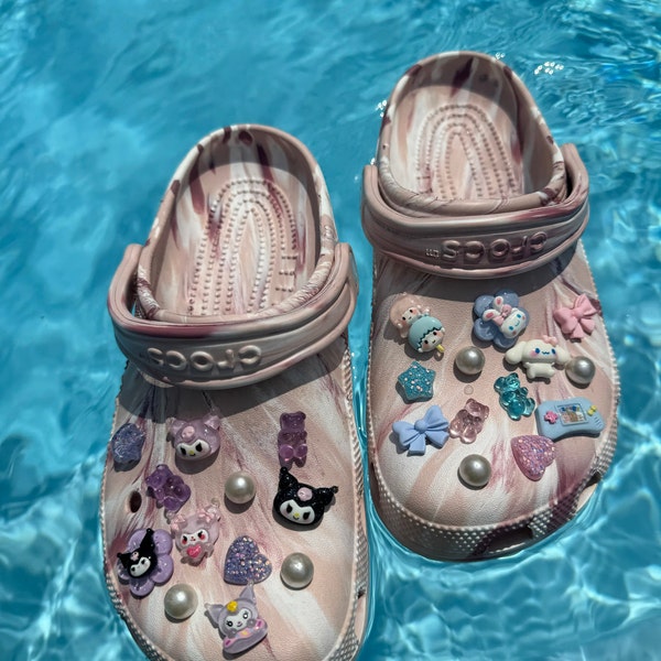 Croc Shoe Charm Set Pretty Bow Matte Coquette Kawaii Japan Gift for ...