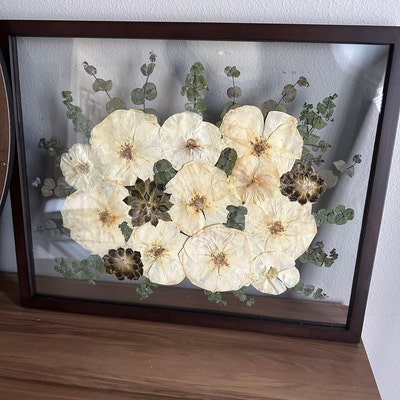 11x14 Custom Floral Shadow Box Wedding Flower Shadow Box - Etsy