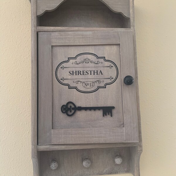 Wooden Key Box, Box Storage Cabinet, Key Organizer, Key Holder, Key Box ...