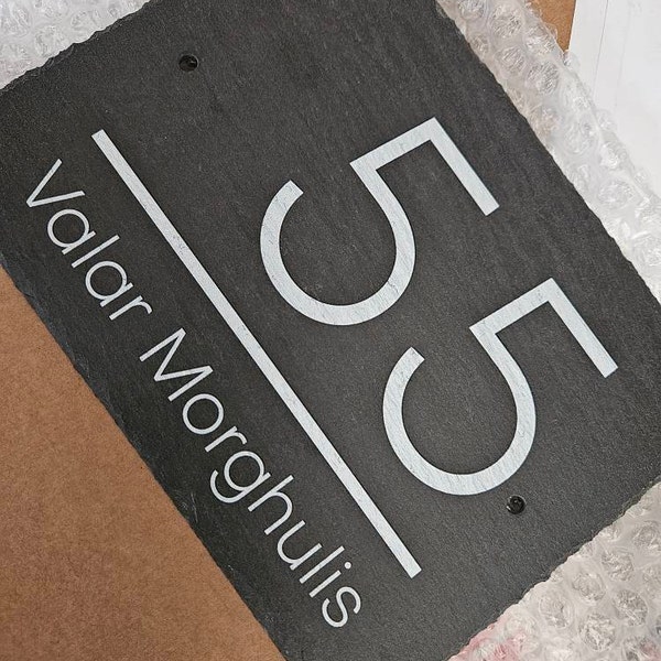 Slate House Sign | Rustic House Plaque - Etsy