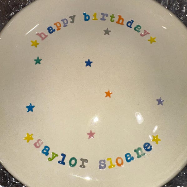 Personalized Celebration Plate, Dessert Plate, Special Day Plate, Your ...