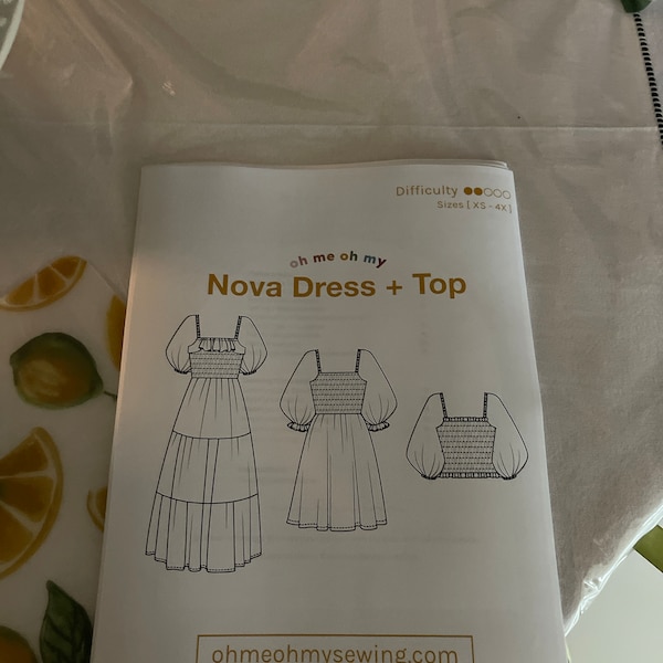 Nova Dress + Top PDF Sewing Pattern - Etsy