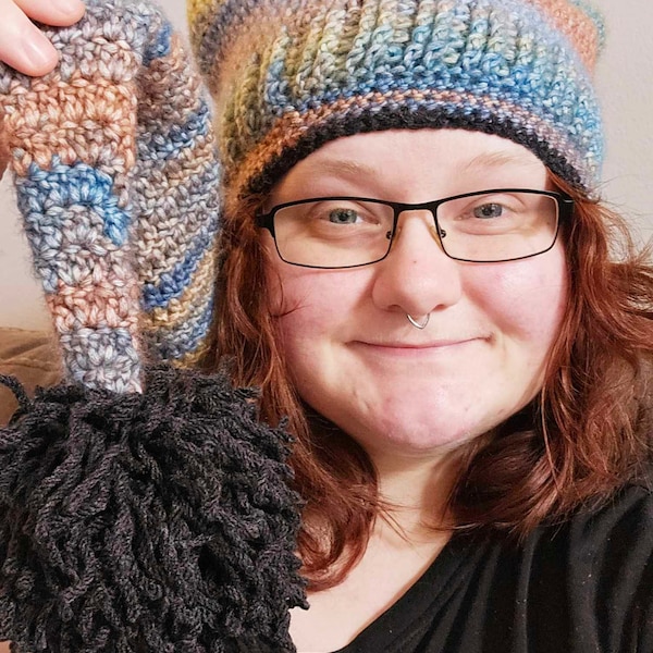 Pattern/super Long Super Easy Crochet Stocking Cap Pattern/crochet Hat ...