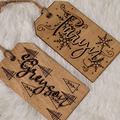 Stocking Tags Laser Cut File, Christmas Stocking Name Tags SVG ...