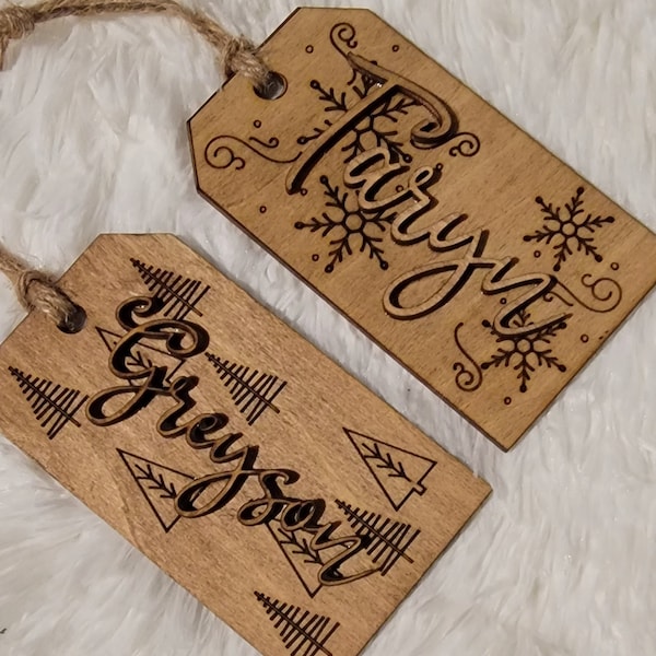 Stocking Tags Laser Cut File, Christmas Stocking Name Tags SVG ...