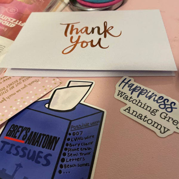 Grey's Anatomy Tissue Box Sticker Hand Drawn - Etsy