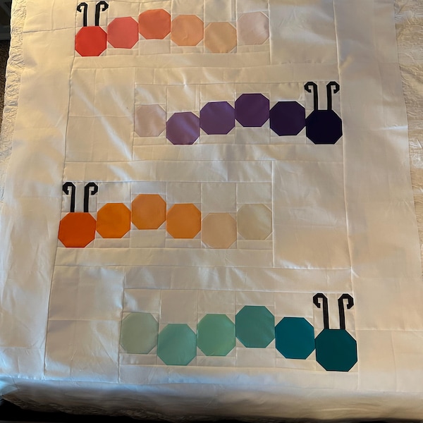 Caterpillar Quilt Pattern || Easy Baby Quilt Pattern - Etsy