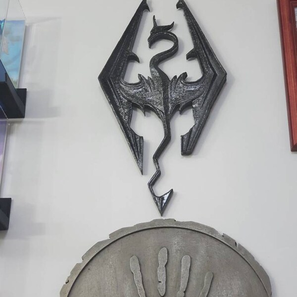 Skyrim Dragon Wall Hanger - Etsy