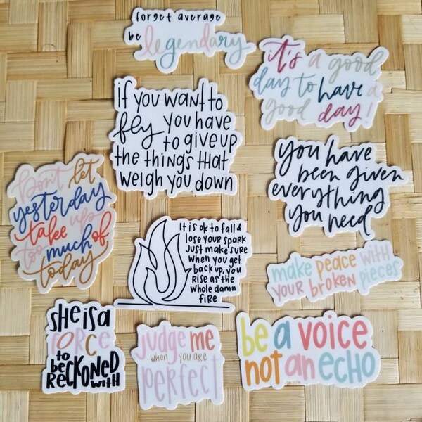 Inspirational Saying | Sticker Quotes | Positive Quote Decals | Self ...