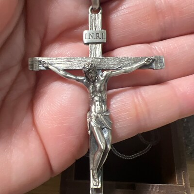 Personalized Silver Jesus Cross Necklace, Handmade Crucifixion of Jesus ...