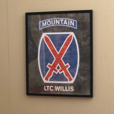 10th Mountain Division Insignia Chalkboard Artwork Personalized With ...
