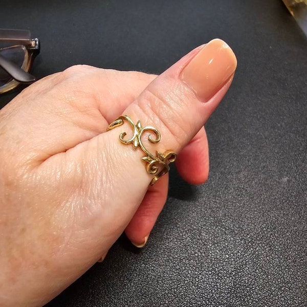 Coconut Tree Ring, Tree Ring, Signet Ring, Tropical Ring, Dainty Ring ...