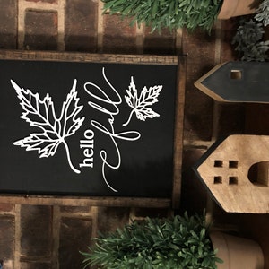 Hello Fall Laser 3D Wood Sign Fall Wood Sign Wooden Sign - Etsy