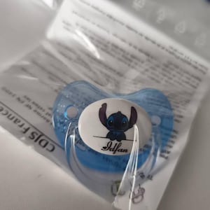 Personalized Stitch Baby Pacifier With First Name STC - Etsy