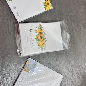 Personalized Floral Notepad With SUNFLOWER Design Add a - Etsy