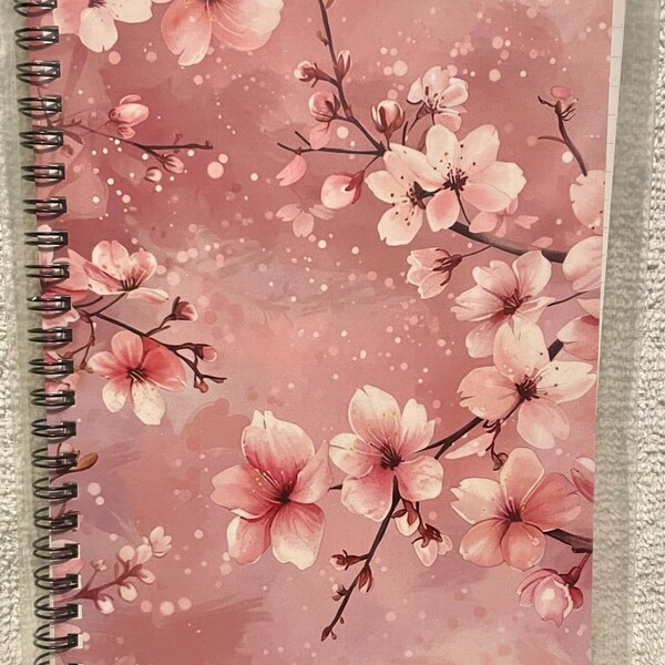 Floral Pattern Cute Spiral Notebook - Ruled Line, Pretty Florals, Great ...