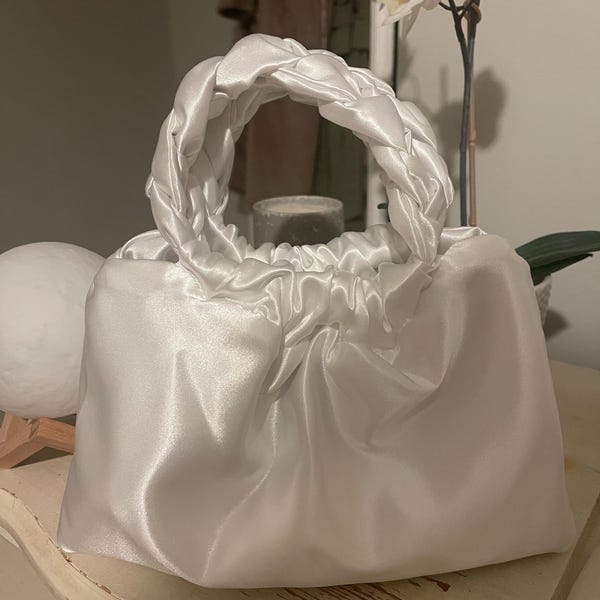 Scrunchie Satin Small Evening Bag |+25 Colors |wedding Purse Bag ...
