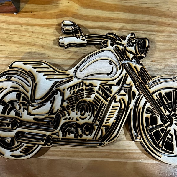 Multilayer Motorcycle Mandala 5 Layers for Laser and Cutter Machines ...