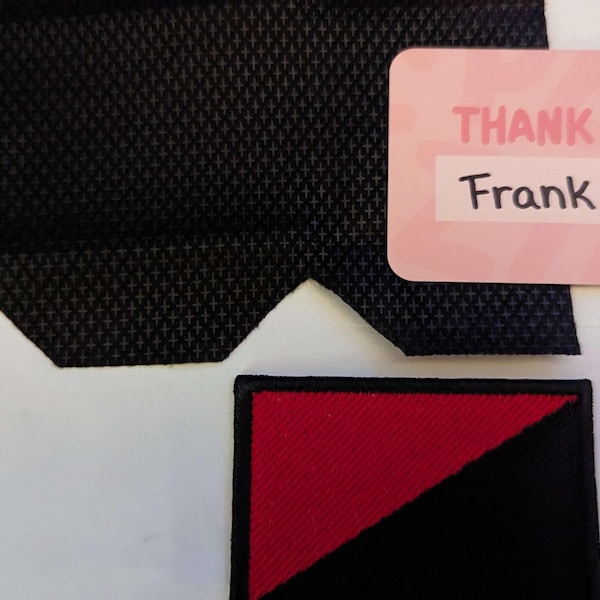 Anarchist (anarcho-syndicalism) Flag Embroidered Patch | Antifa ...