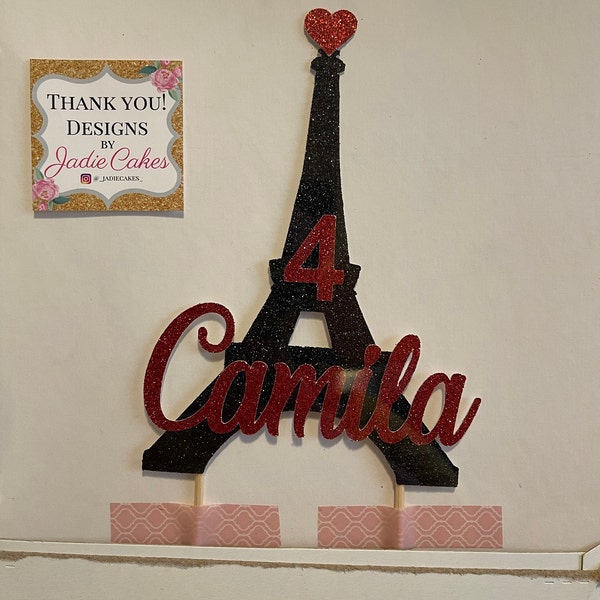 Paris Cake Topper | Paris Party | Eiffel Tower Cake Topper | French ...
