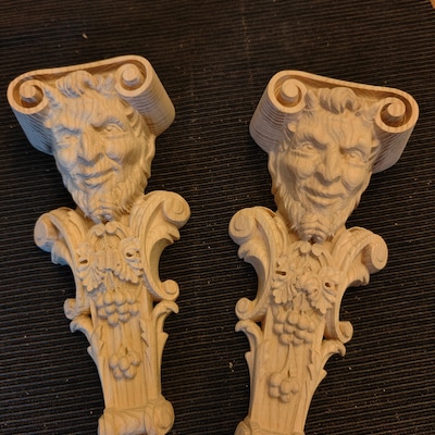 Mephistopheles Corbel of Wood, Gothic Corbel, Devil Corbel ...