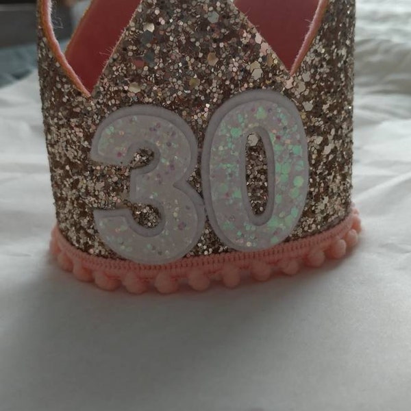 30th Birthday Crown | 30th Birthday Gift for Her | 30th Birthday Hat ...