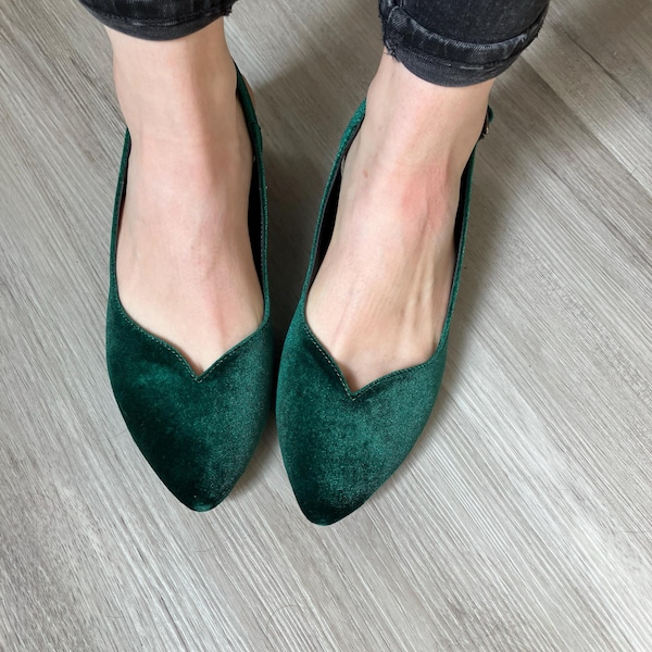 Green Mary Jane Shoes, Emerald Silky Velvet T-straps Boho Wedding ...
