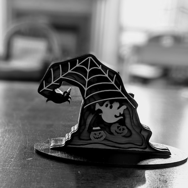 Laser Svg Halloween Laser Cut Files Hat Halloween Glowforge Svg Dxf ...
