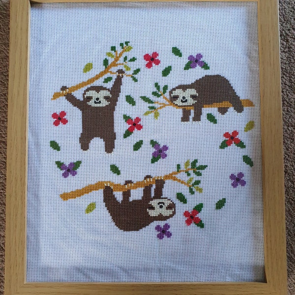 Sloth Cross Stitch Pattern - Etsy