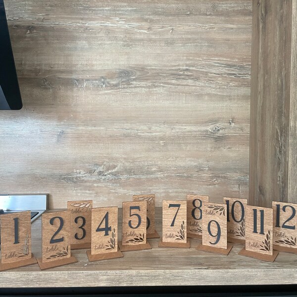 Wedding Table Numbers, Rustic Wedding Decor, Custom Wedding Table ...